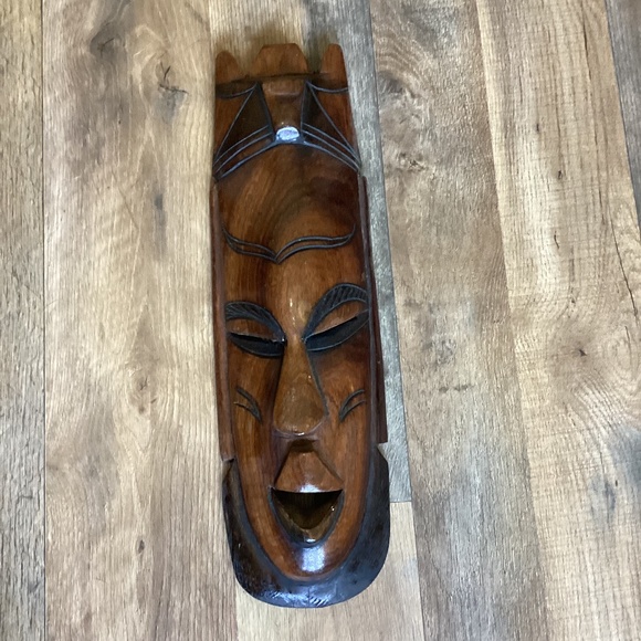Wall Decor | Vintage Primitive Tribal Wood Carved Mask Wall Hanging No ...